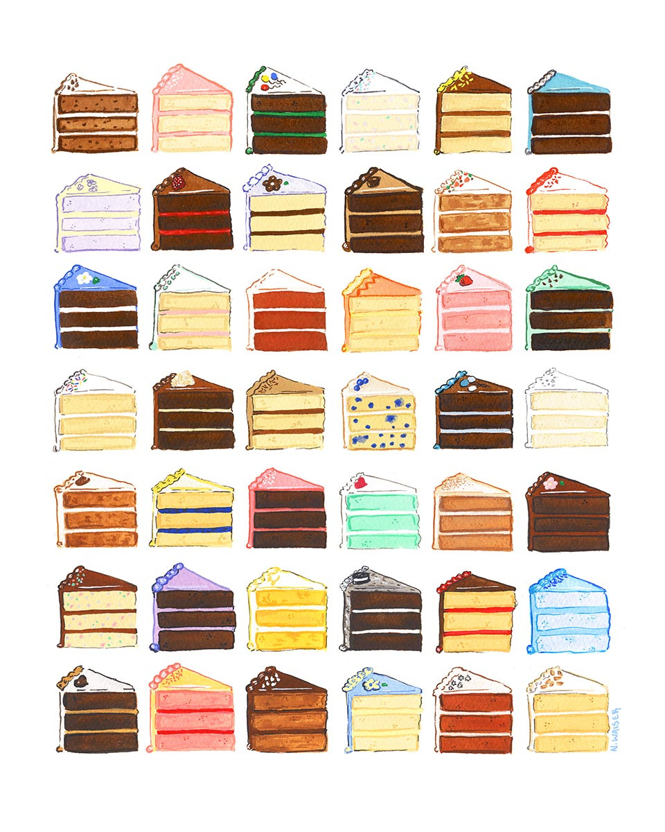 Cake Slices Print - Midwest Nice