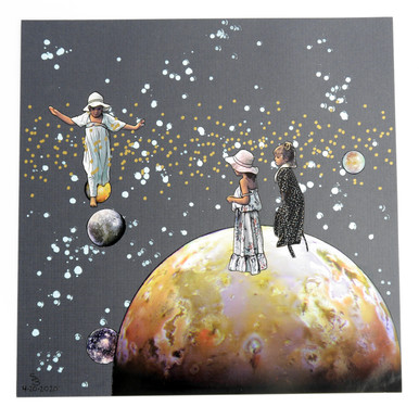 Planet Hopscotch Original Collage - Midwest Nice