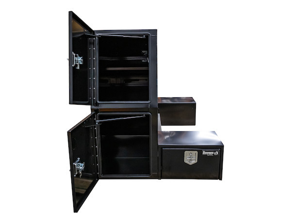 BP855548B Buyers Product Black Steel L-Pack Truck Box With Offset Floor ...