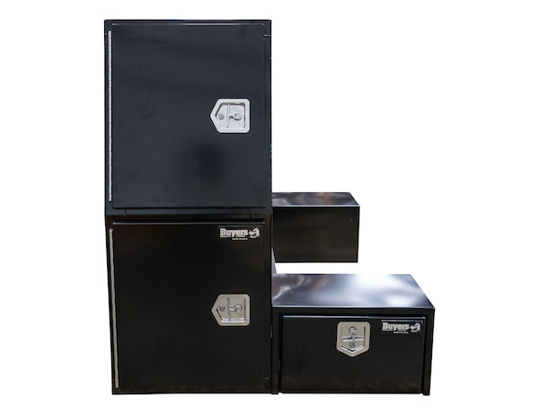BP855548B Buyers Product Black Steel L-Pack Truck Box With Offset Floor ...