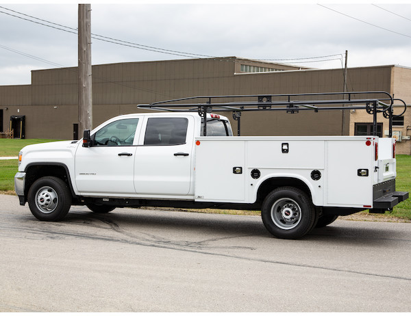 BUYERS 1501260 14-1/2 Foot Black Service Body Ladder Rack