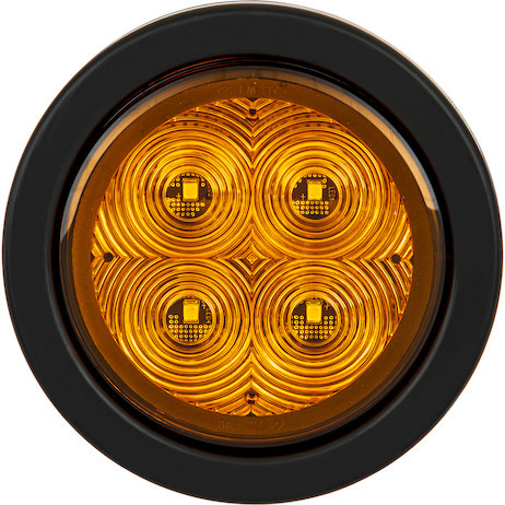 SL42AO - 4 Inch Round Recessed Strobe With Amber LEDs And Amber Lens ...