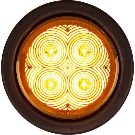 SL42AO - 4 Inch Round Recessed Strobe With Amber LEDs And Amber Lens ...