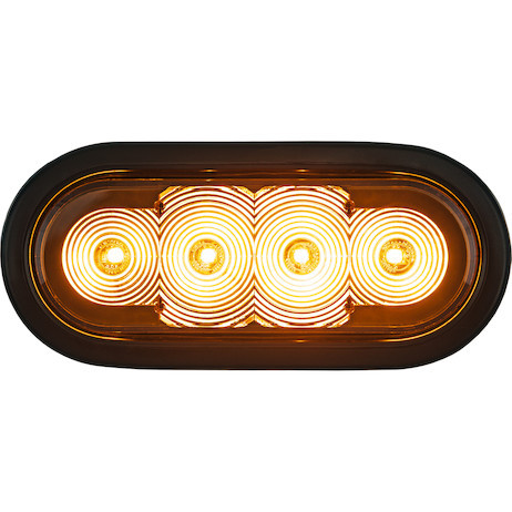 SL62AO - 6 Inch LED Oval Strobe Light With Amber LEDs And Amber Lens ...