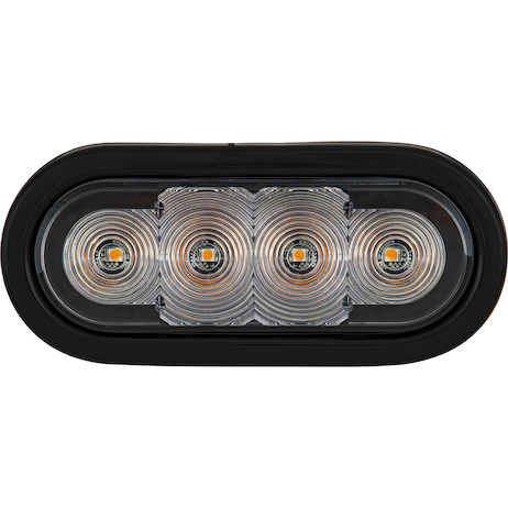 SL62CA - 6 Inch LED Oval Strobe Light With Amber LEDs And Clear Lens ...
