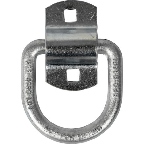 B38ZW - 1/2 Inch Forged D-Ring With 2-Hole Mounting Bracket - White ...