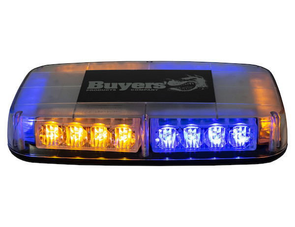 8891045 - 11 Inch Rectangular Multi-Mount Amber/Blue LED Mini Light Bar ...