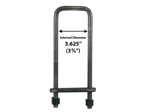 UB623514 - 14 Inch Square Bend 5/8 Inch U-Bolt Kit-4 Sets - Paris ...