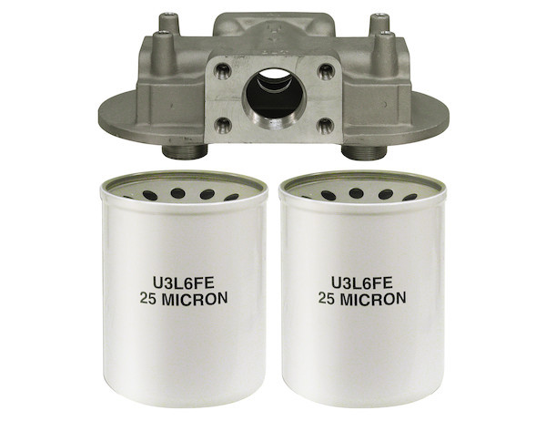 FH425 - 90 GPM Return Line Filter Head 1-1/2 Inch NPT/25 PSI Bypass ...