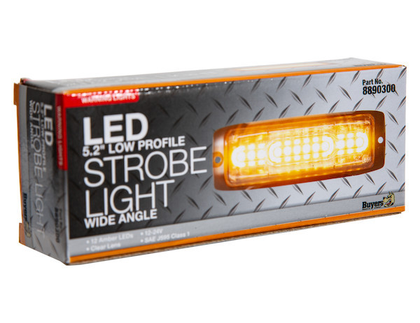 8890300 - Ultra Thin Wide Angle 5 Inch Amber LED Strobe Light - Paris ...