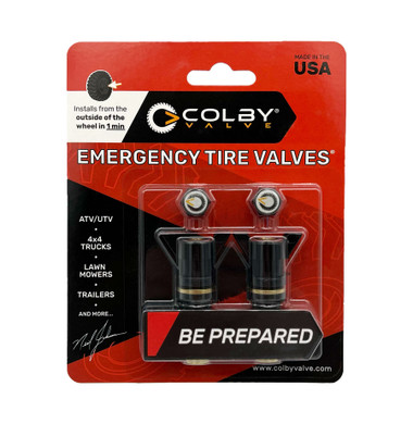 Colby Valve Emergency Tire Valve System (2 Red) - Paris Supply, LLC