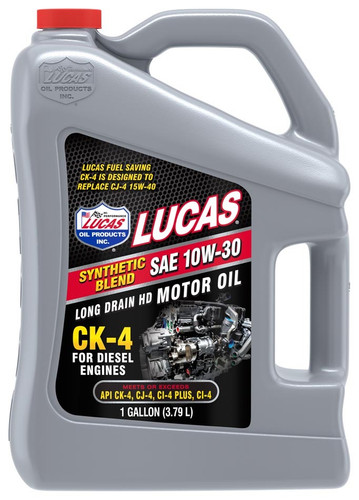 Lucas Oil 10282 Synthetic Blend SAE 10W-30 CK-4 Heavy Duty Motor Oil, 1 ...
