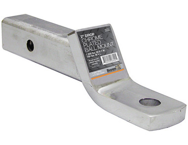 1803006 - 2 Inch Ball Mount With 2 Inch Drop x 8 Inch Long Tube Chrome ...