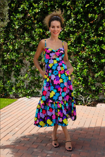 TALULLAH MAXI DRESS - FLORAL POP BLOOM - X&O Boutique