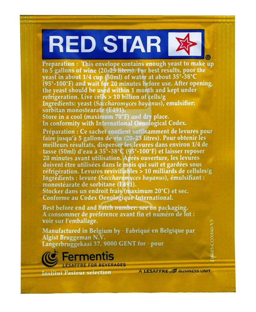 Red Star Premier Blanc Wine Yeast - 5g