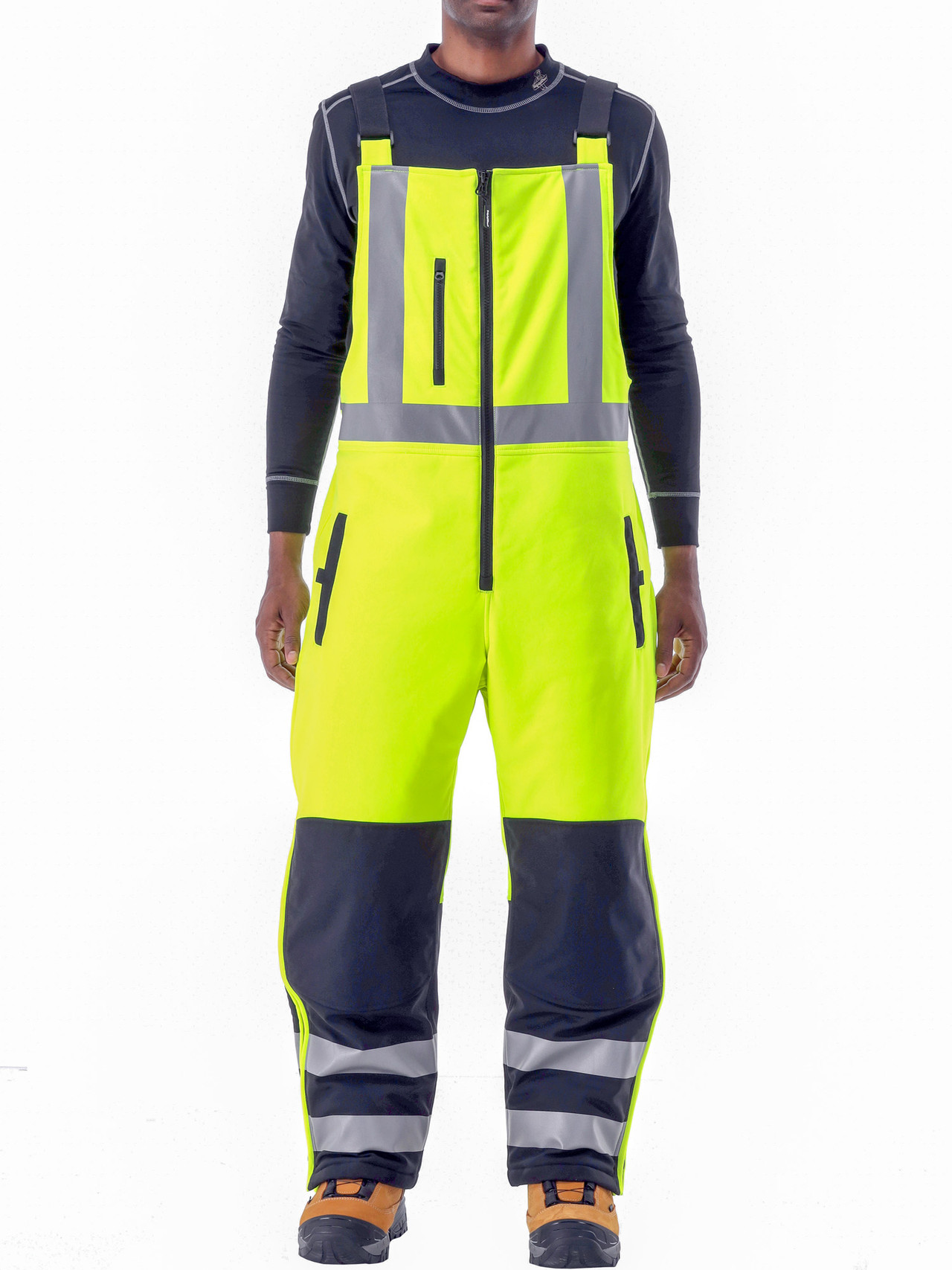 Hivis Insulated Softshell High Bib Overalls