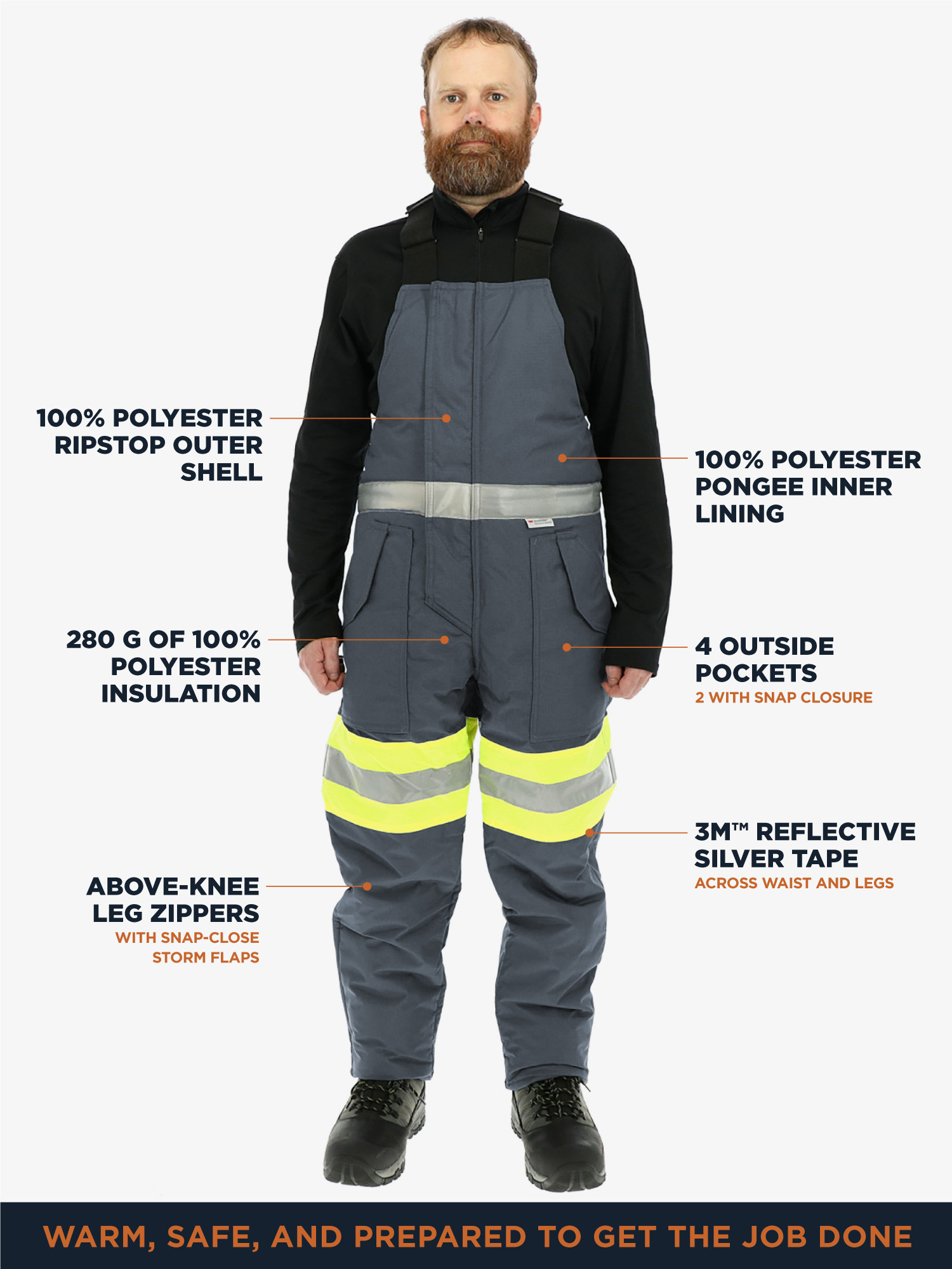 Freezer Edge® Bib Overalls - Cold Storage Gear