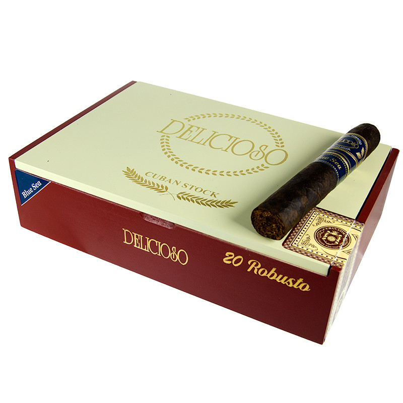 Delicioso Flavored by Cuban Stock Blue Sea Blueberry Cigars Robusto 5x50