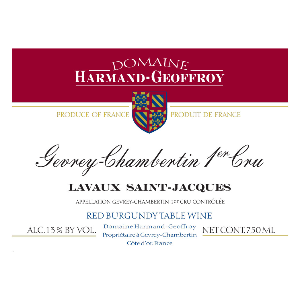 Domaine Harmand-Geoffroy Gevrey-Chambertin 1er Cru, “Lavaux Saint ...