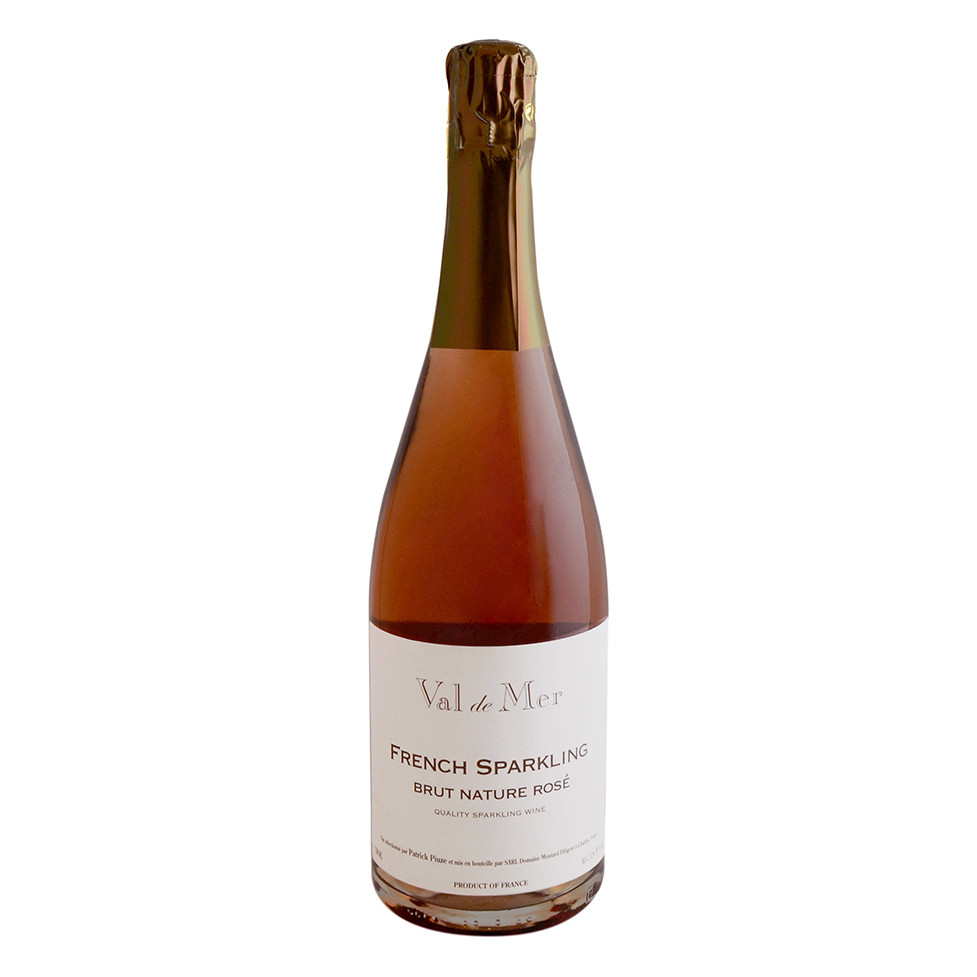 Val de Mer French Sparkling Brut Nature Rose NV 750ml
