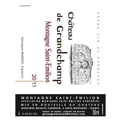 Chateau de Grandchamp Montagne Saint-Emilion 2020 750ml