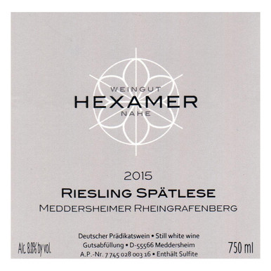 Hexamer Riesling Meddersheimer Rheingrafenberg Spatlese 2022 750ml