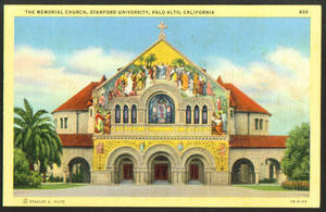 Stanford University Postcard - Memorial Chapel - Collectible Ivy