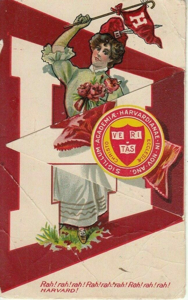 Harvard University Fold out Postcard early 1900s - Collectible Ivy
