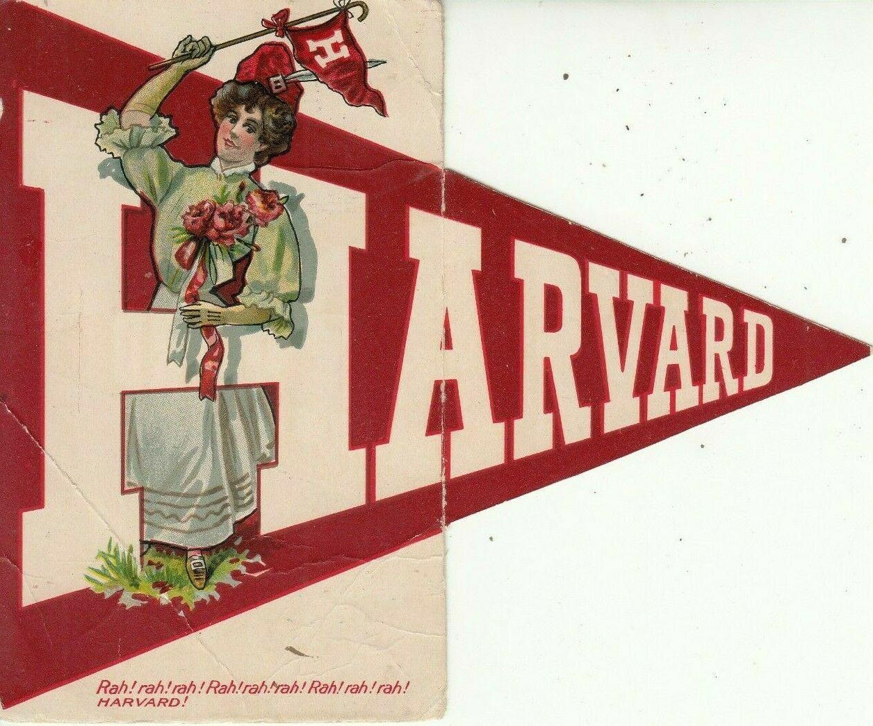 Harvard University Fold out Postcard early 1900s - Collectible Ivy