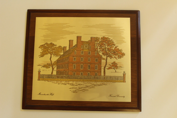 Harvard University Massachusetts Hall Plaque Limited Edition
