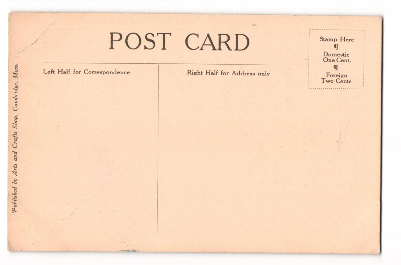 Vintage Harvard Crest Postcard - Collectible Ivy