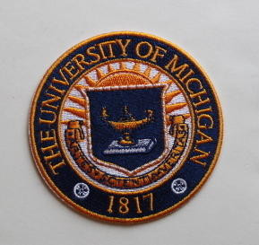 University of Michigan Crest Iron on Embroidered Patch