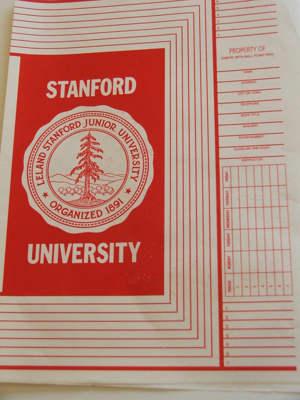 Vintage Stanford University Book Cover - Collectible Ivy