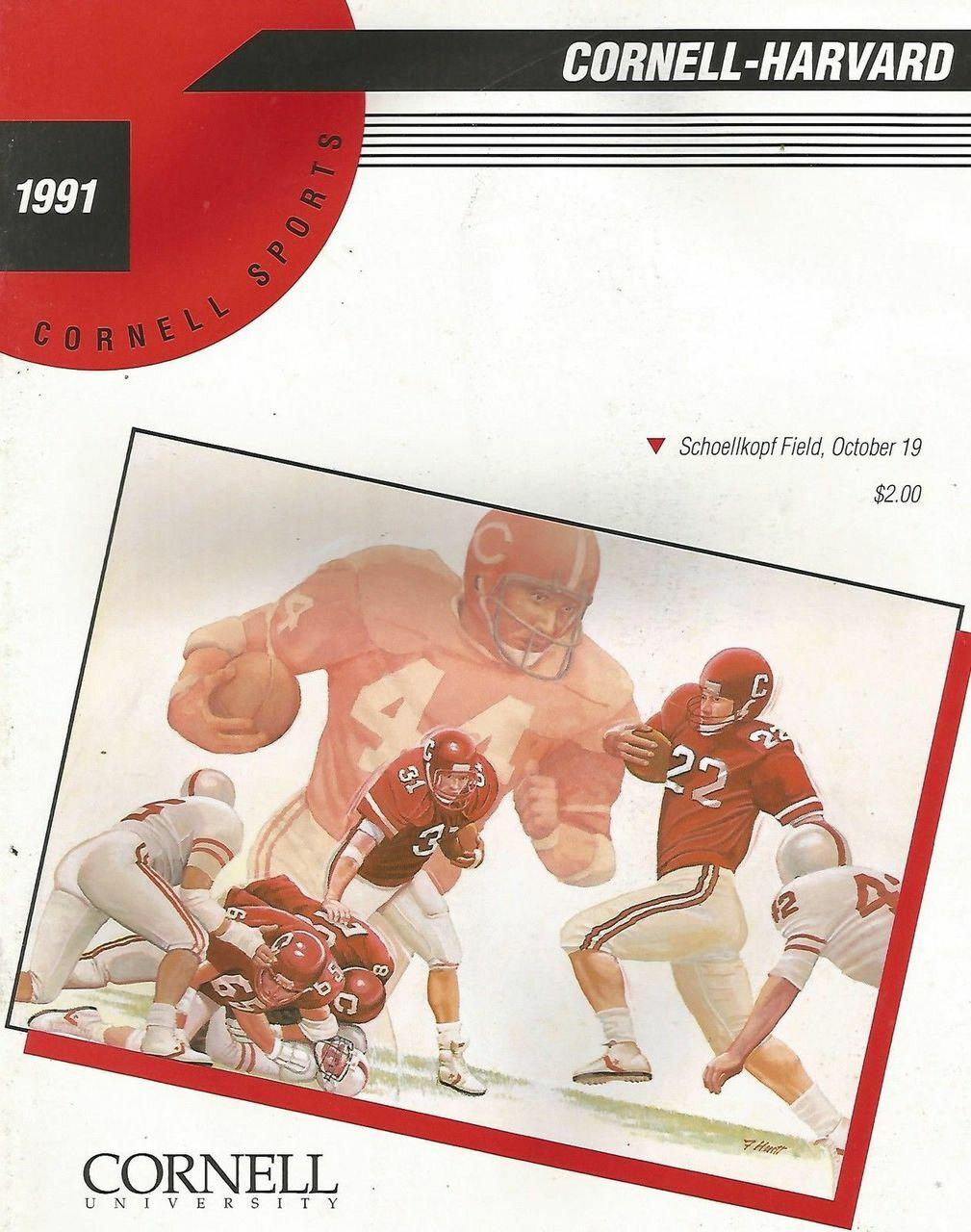 Cornell v. Harvard Football Program 1991 - Collectible Ivy