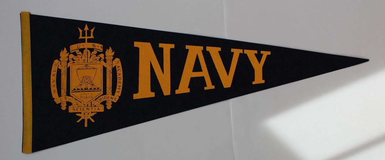 Navy Pennant - 30 Inches - U.S. Naval Academy, Annapolis - Collectible Ivy