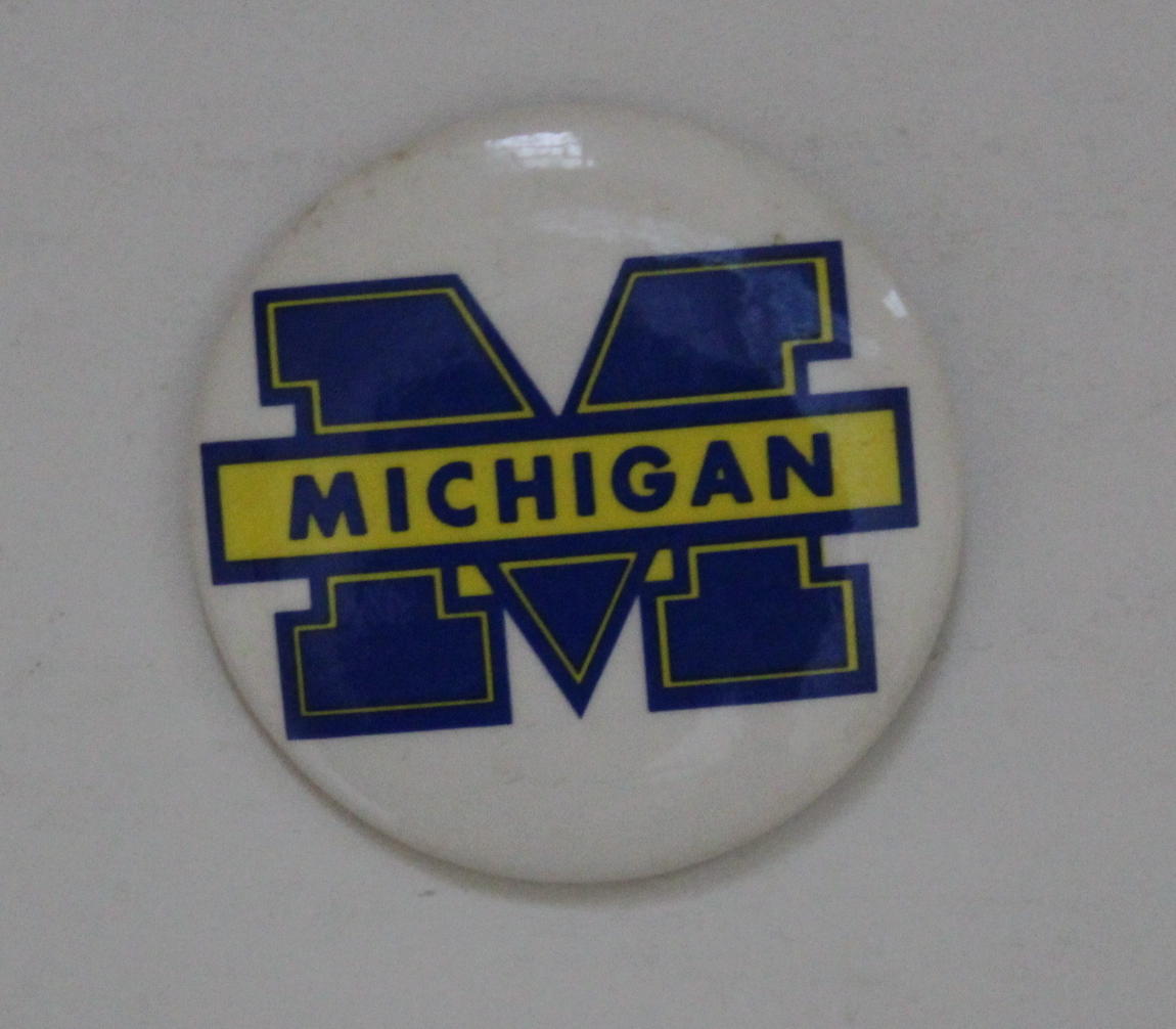 White Yellow and Blue University of Michigan Pin - Collectible Ivy