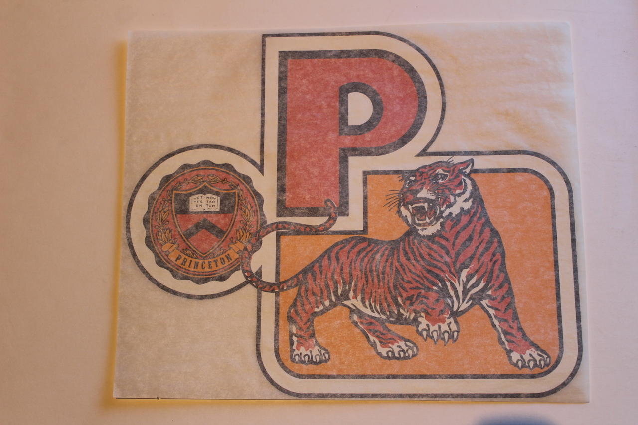 Princeton Tiger and School Crest Iron On - Collectible Ivy