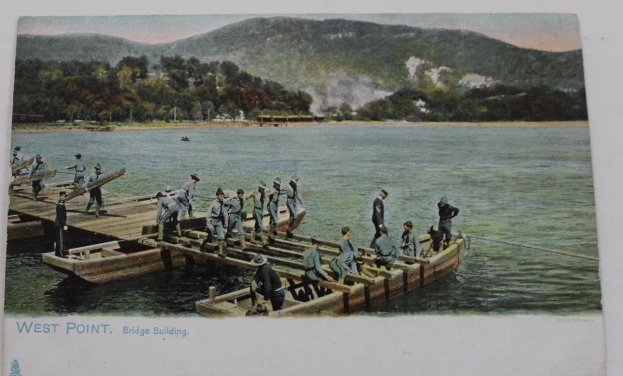 West Point Vintage Postcard - Bridge Building - Collectible Ivy
