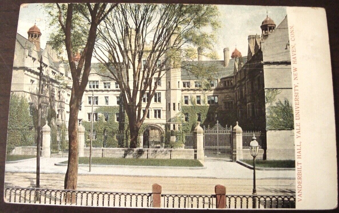 Vintage Yale Postcard - Vanderbilt Hall - Collectible Ivy
