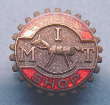 Vintage MIT Hobby Shop Button - Collectible Ivy
