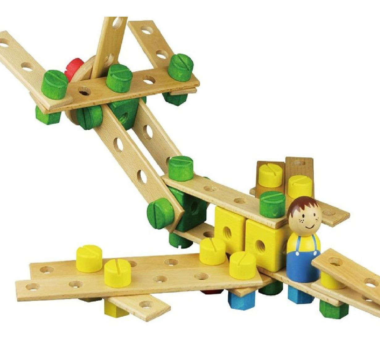 Lelin Wooden Contruction Kit Childrens Kids Model Building Activity Toy ...