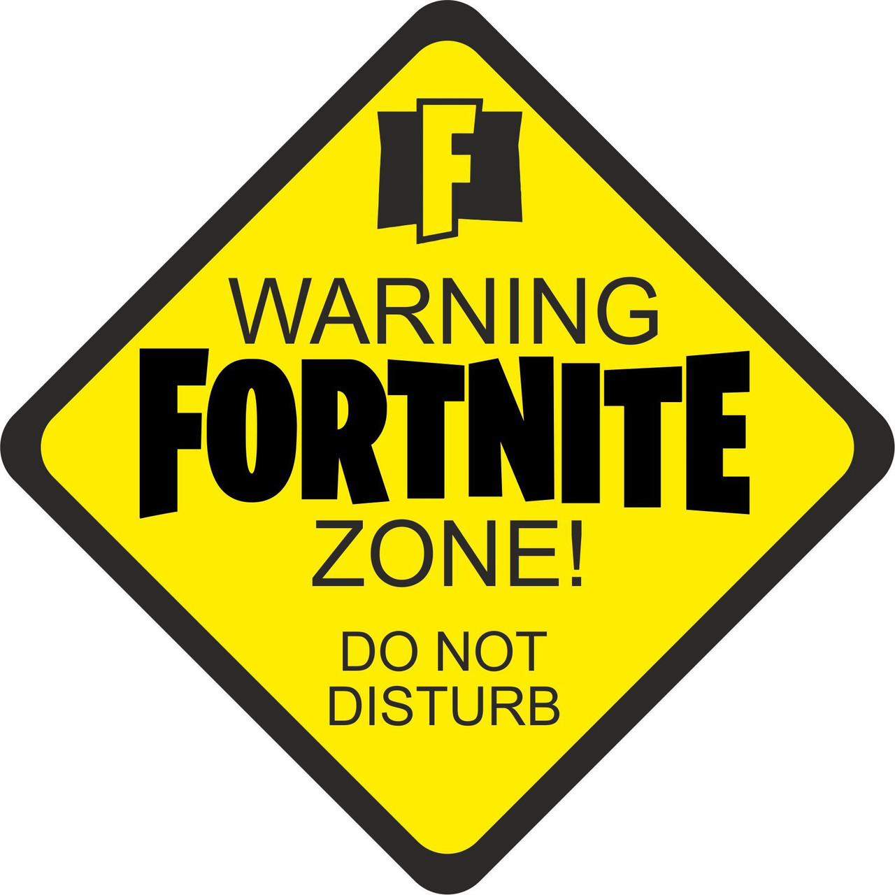 Vinsani "WARNING FORTNITE ZONE! DO NOT DISTURB"- Fortnite Gamer Peel ...