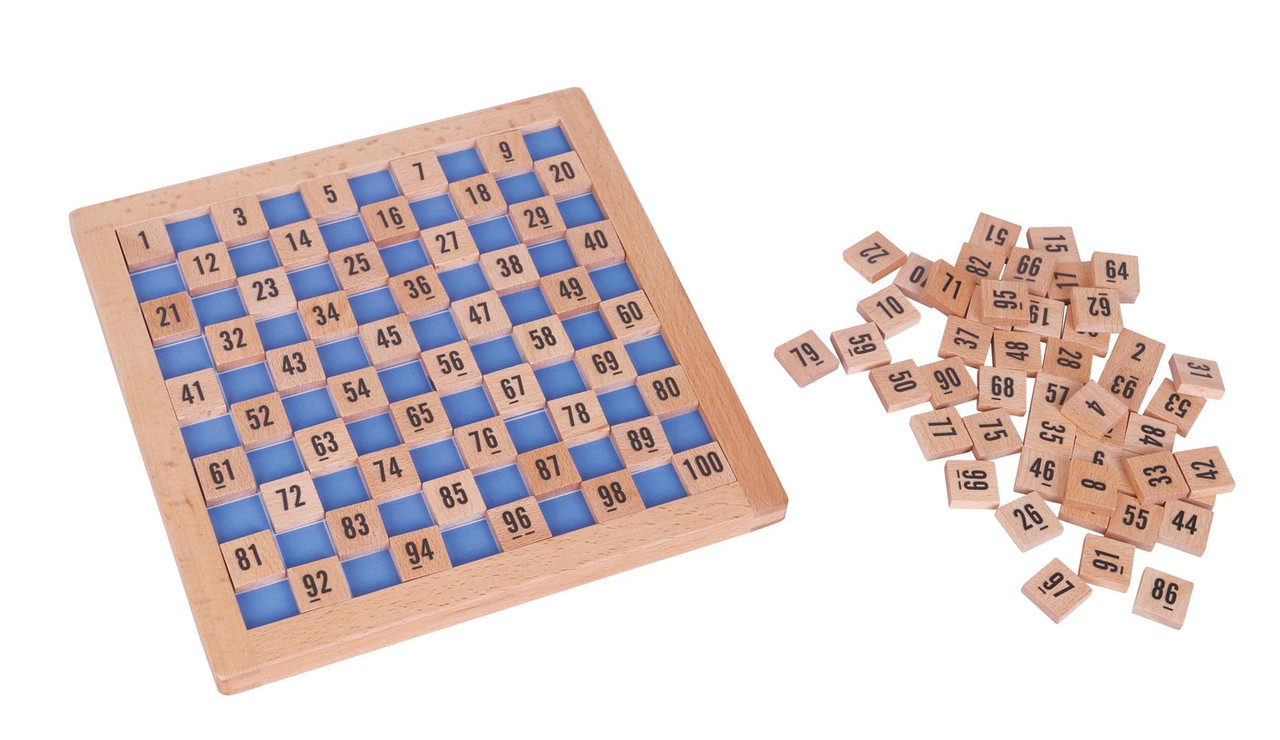 LELIN Wooden Hundred Board Game Toy- 1 To 100 Consecutive Numbers For ...