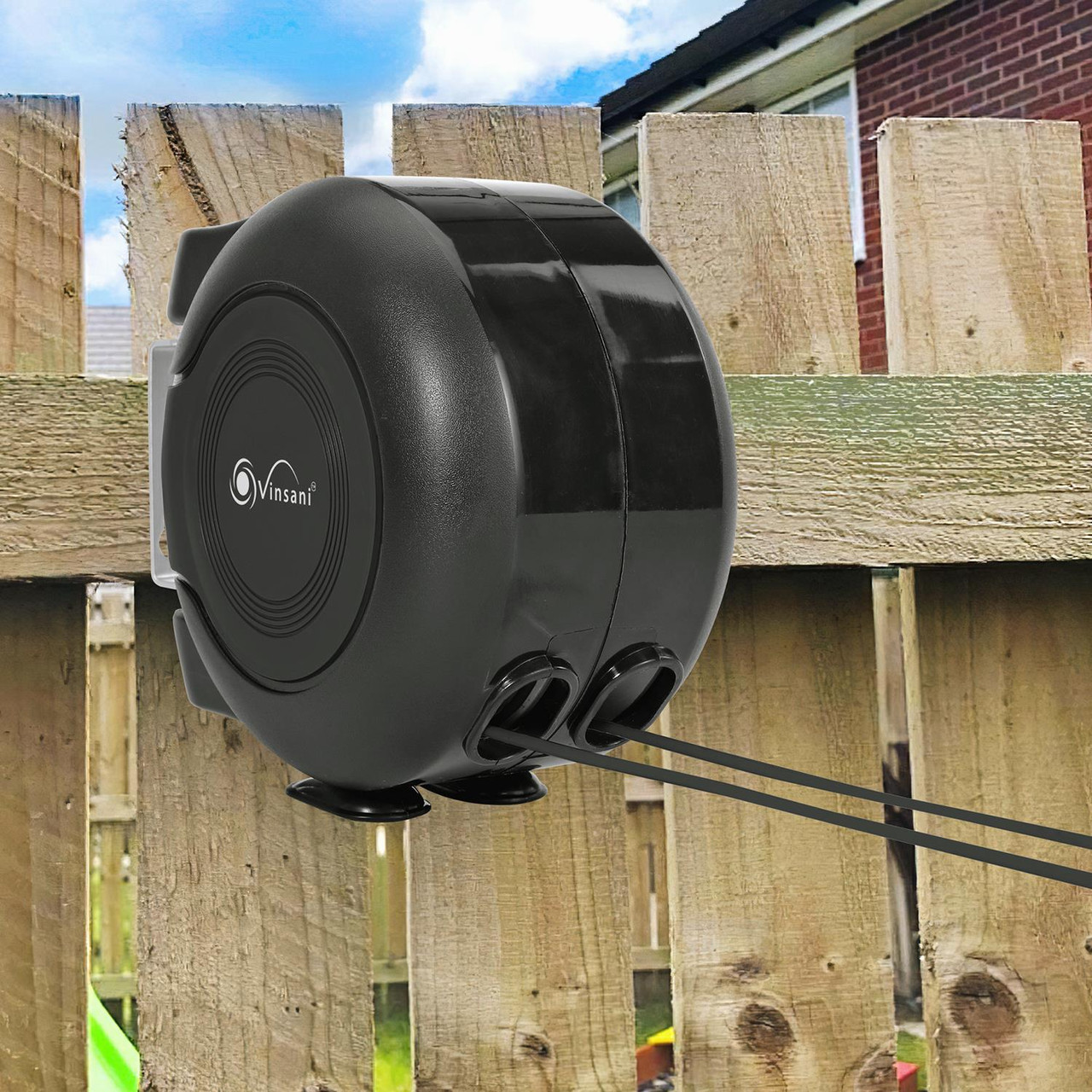 Vinsani 30 metre Retractable Reel Clothes Lines Washing Line with Twin ...