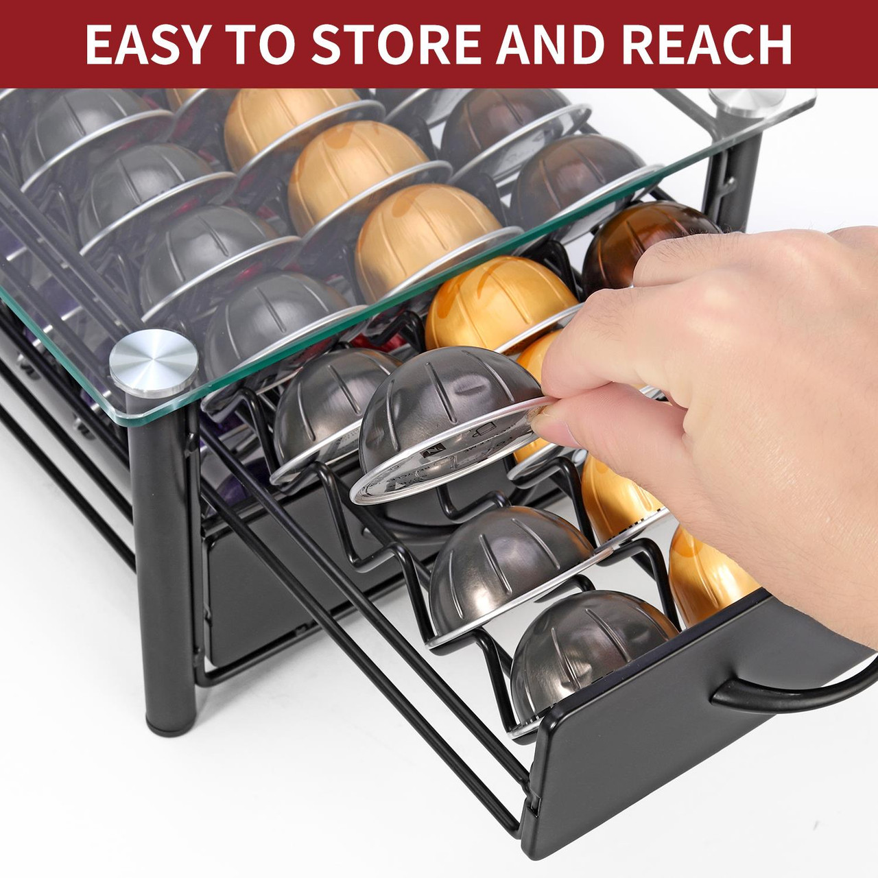 Vinsani Nespresso Vertuo Vertuoline Compatible Coffee Pod Holder – 60 ...