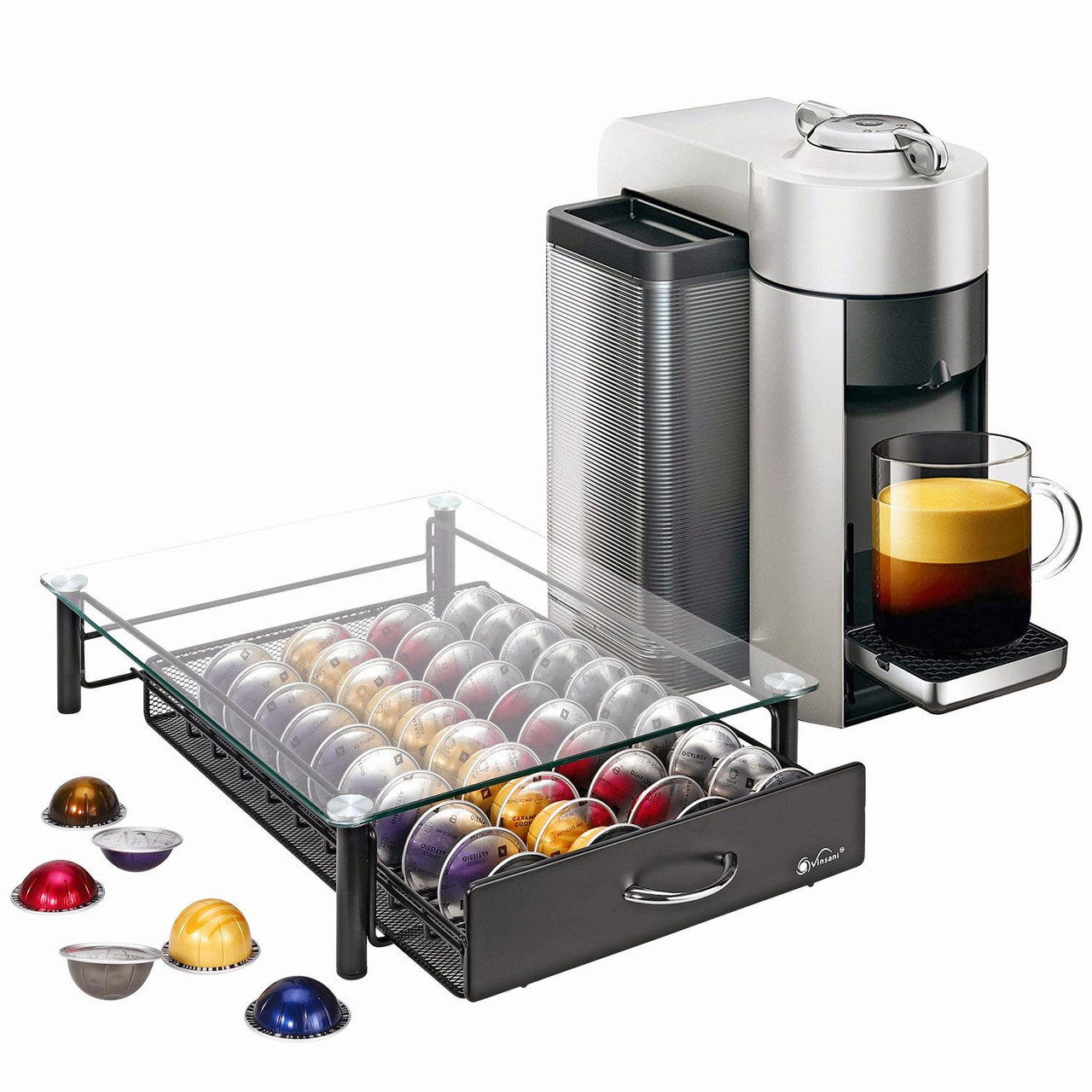 Vinsani Nespresso Vertuo Vertuoline Compatible Coffee Pod Holder – 60 ...