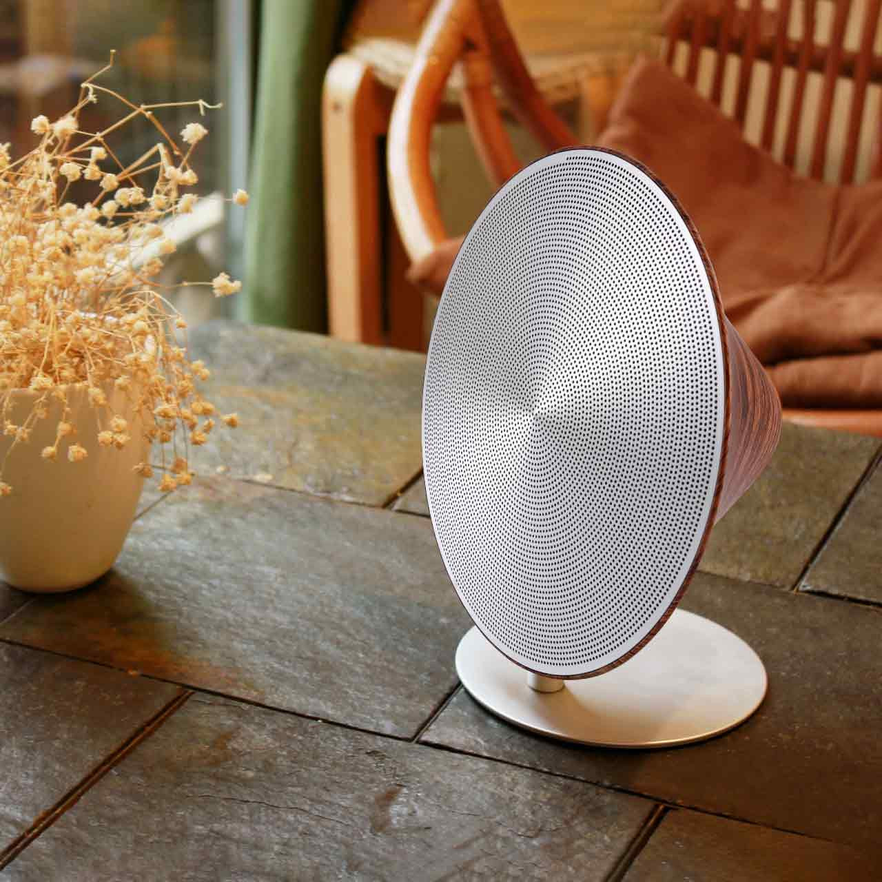GINGKO Mini Halo One Bluetooth speaker walnut | the design gift shop