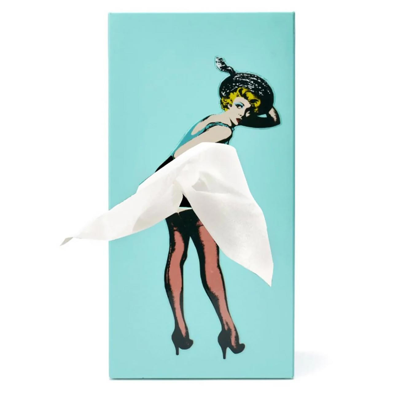 Tissue-Up Girl Tissue Holder Mint | the design gift shop
