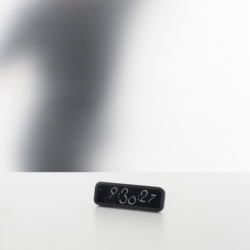 Lexon Script LR133N Black Alarm Clock | The Design Gift Shop