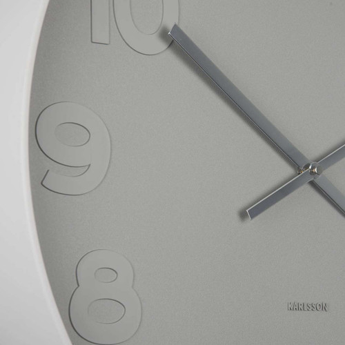 Karlsson Mr. Grey Wall Clock Warm Grey | the design gift shop